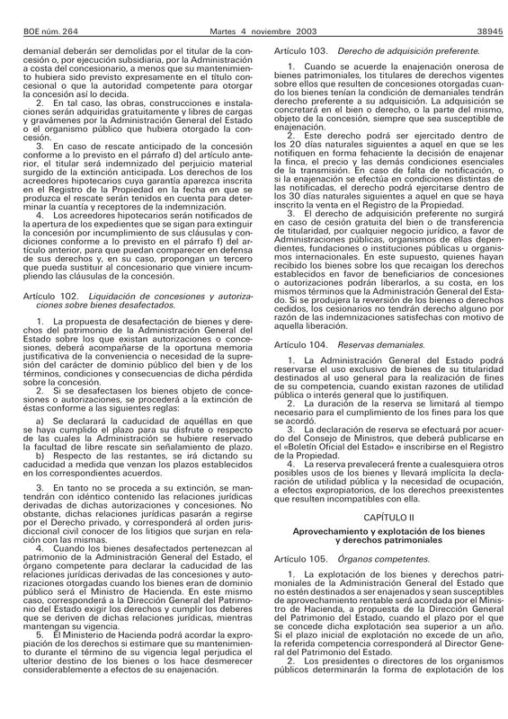 Ley 33_2003 de Patrimonio de las Administraciones Públicas | Ports de ...
